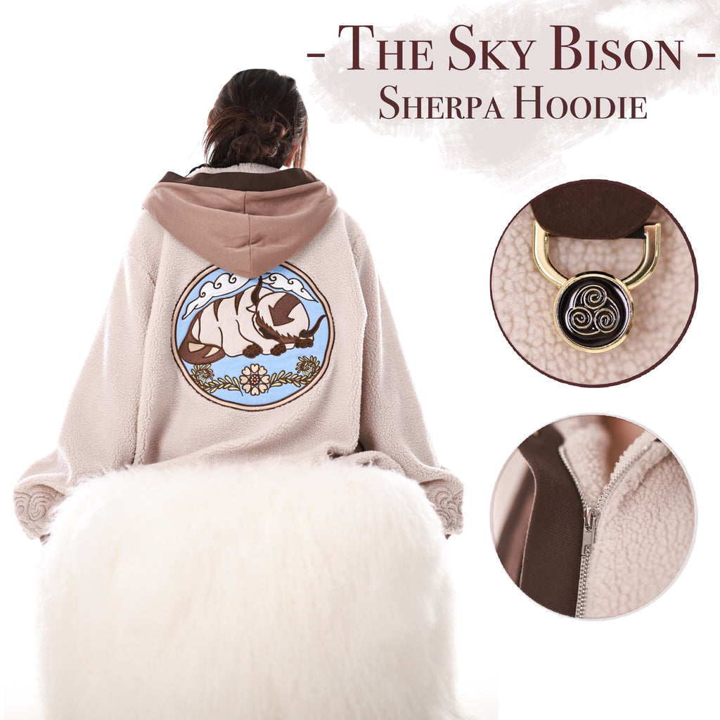 The Sky Bison Hoodie Preorder | Subtle Bison Art Sherpa Zipper Hoodie ...